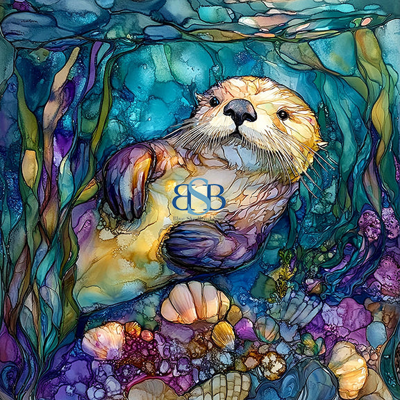 "Zen Otter" - THE WATER – Blue Sky Brushworks