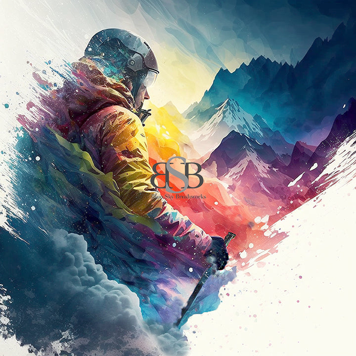 "Powder Run"- The Sports – Blue Sky Brushworks