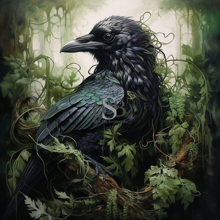 "Old Growth" - THE NATURE CONNECTION RAVENS – Blue Sky Brushworks
